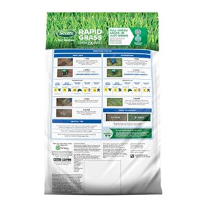 Scotts Turf Builder Rapid Grass Sun & Shade Mix, Combination Seed and Fertilizer, Grows Green Grass in Just Weeks, 16 lbs.