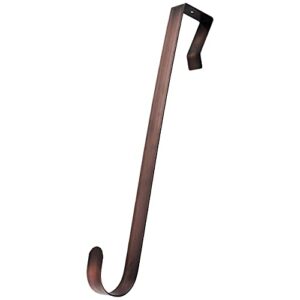 tribello over the door wreath hanger for front door 1" deluxe wreath holder hook for front door (bronze)