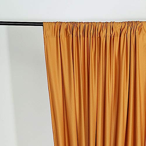 BalsaCircle 10 ft x 10 ft Gold Polyester Photography Backdrop Drapes Curtains Panels - Wedding Decorations Home Party Reception Supplies