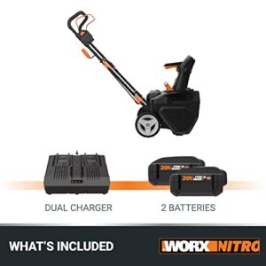 Worx 40V 20" Cordless Snow Blower Power Share with Brushless Motor - WG471 (Batteries & Charger Included)