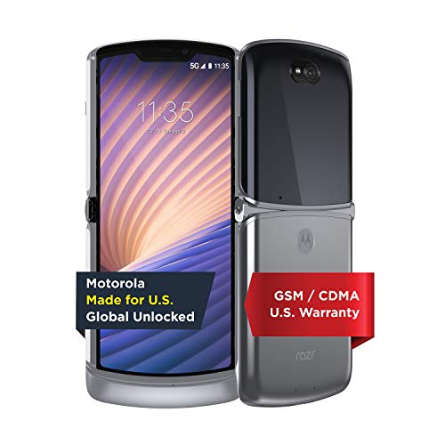 Motorola Razr 5G | Unlocked | Made for US by Motorola | 8/256GB | 48MP Camera | 2020 | Liquid Mercury