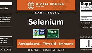 Global Healing Center Oxy-Powder & Selenium Kit - Natural, Oxygen Based Colon Cleanser of Intestinal Tract & Vegan Antioxidant Supplement for Thyroid Support & Immune System Health- 160 Capsules Total