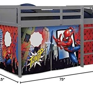 Spider-Man Loft Bed Tent - Curtain Set for Low Twin Loft Bed (Bed Sold Separately) by Delta Children