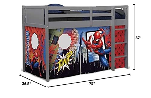 Spider-Man Loft Bed Tent - Curtain Set for Low Twin Loft Bed (Bed Sold Separately) by Delta Children