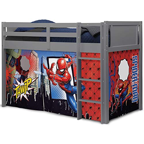 Spider-Man Loft Bed Tent - Curtain Set for Low Twin Loft Bed (Bed Sold Separately) by Delta Children