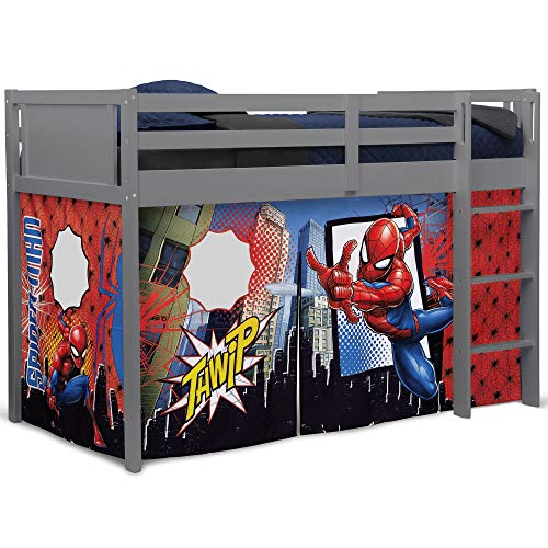 Spider-Man Loft Bed Tent - Curtain Set for Low Twin Loft Bed (Bed Sold Separately) by Delta Children