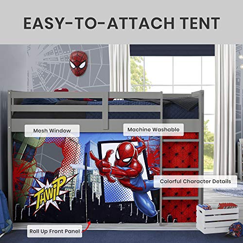 Spider-Man Loft Bed Tent - Curtain Set for Low Twin Loft Bed (Bed Sold Separately) by Delta Children