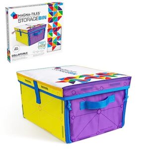 magna-tiles storage bin & interactive play-mat, the original magnetic building brand