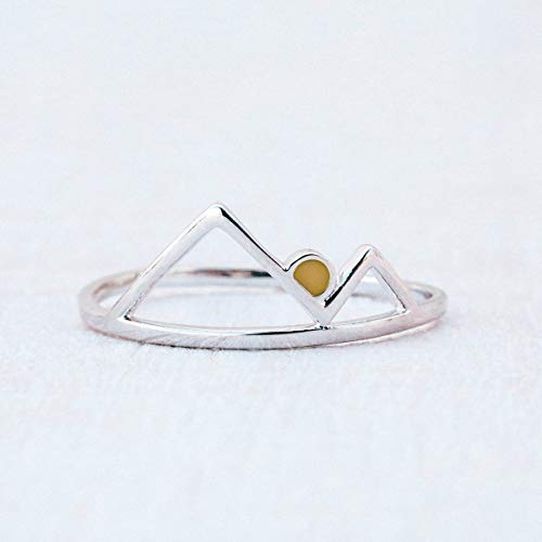 Pura Vida Silver-Plated Sunrise Ring - Hammered Finish, Brass Band, Size 5