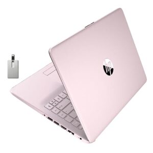 2021 hp stream 14" hd sva laptop computer, intel celeron n4000 processor, 4gb ram, 64gb emmc flash memory, intel uhd graphics 600, 1-year office, bluetooth, win 10s, rose pink, 128gb snowbell usb card