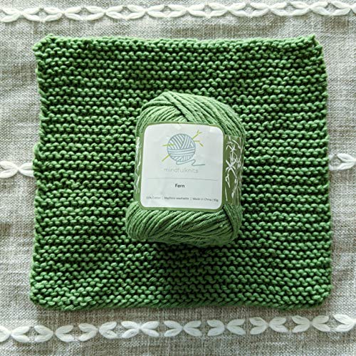 Mindfulness Flora Beginners Knitting Kit, Includes 100% Cotton Knitting Yarn, Circular Knitting Needles, Yarn Needle - Make Washcloths - Knit kit for Mindfulness and Relaxation – by mindfulknits