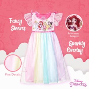 Disney Girls' Princess Fantasy Gown Nightgown, PRINCESS PARTY GOWN 4, 4T