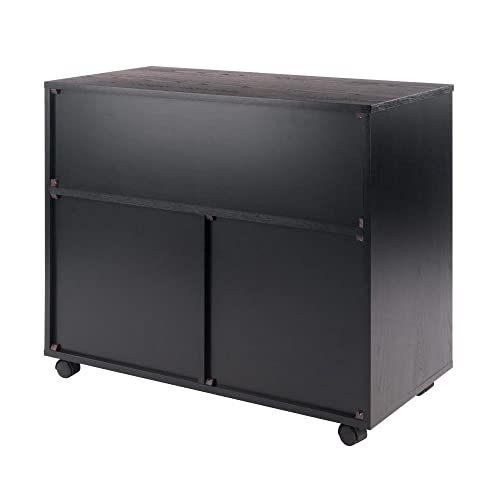 Winsome Wood Halifax Cabinet/Cupboard, 26 H, Black