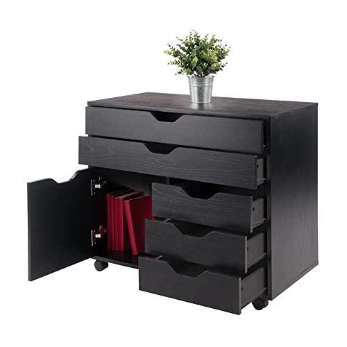 Winsome Wood Halifax Cabinet/Cupboard, 26 H, Black