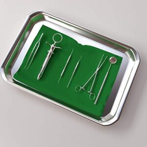 5-Pack Surgical Tray, Stainless Steel Medical Tray Dental Procedure Lab Instruments, Tattoo Tool Bathroom Organizer (10.43'' x 7.67'')