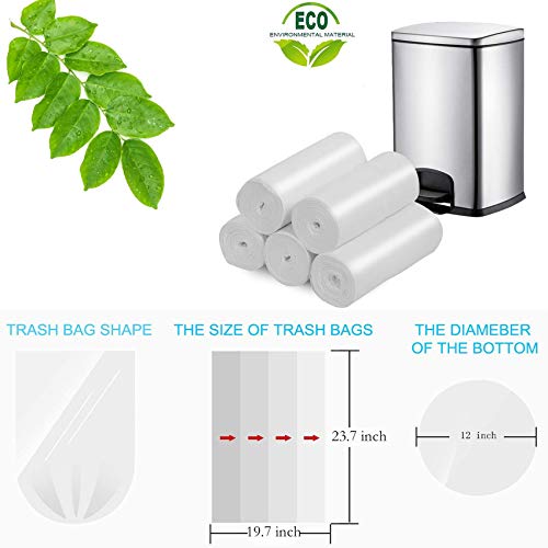 Biodegradable Garbage Bags, 3-5 Gallon Small Trash Bag, Compostable Waste Bags Wastebasket Trash Can Bin Liners for Bathroom Bedroom Office