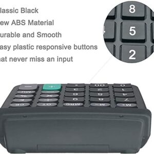 Calculator, BESTWYA Dual Power Handheld Desk Calculator with 12 Digit Large LCD Display Big Sensitive Button (1 Black & 1 Silver)