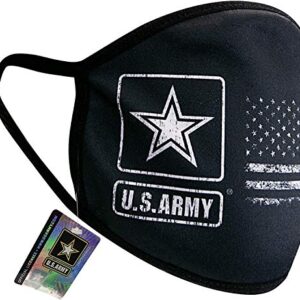 Icon Sports U.S. Army Military Officially Licensed Primary Logo Reusable Face Covering Cloth 01-3