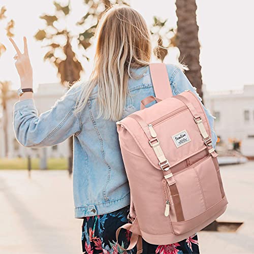 YAMTION Women Backpack School Bags for Teen Girls,College Student Bookbag for 17 Inch Laptop,Work Backpack Gym Backpack Computer Backpack with USB Charging Port