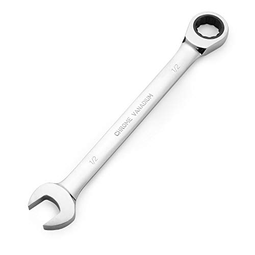 FLZOSPER 1/2 Inch SAE Flex-Head Gear Wrench,Box End Head 72-Tooth Ratcheting Combination Wrench Spanner