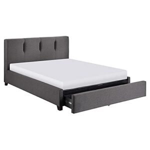 lexicon woodwell platform bed with storage, cal king, graphite