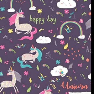 Composition Notebook: Wide Ruled Paper Notebook Journal | Blank Lined Workbook for girls unicorn composition notebook | Cute Unicorn Pattern