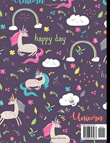 Composition Notebook: Wide Ruled Paper Notebook Journal | Blank Lined Workbook for girls unicorn composition notebook | Cute Unicorn Pattern