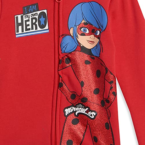 Miraculous Ladybug Little Girls Zip Up Hoodie Red 5