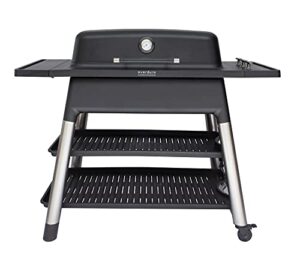 everdure furnace 3-burner gas grill, liquid propane portable bbq grill with die-cast aluminum body and fast-ignition technology, 466 square inches of grilling surface, adjustable height, matte black