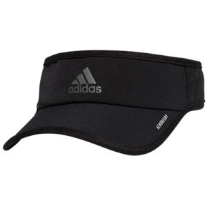 adidas women's superlite 2 athletic sport performance adjustable fit visor, black, one size