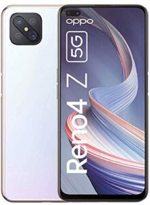 oppo reno4 z 5g dual sim smartphone, 6.57 inch 120hz ultra hd display, 48+8+2+2mp camera, 16mp dual front camera, 128gb rom/8gb ram eu/uk global rom cph2065 - dew white