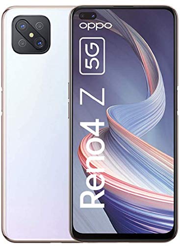 OPPO Reno4 Z 5G Dual SIM Smartphone, 6.57 Inch 120Hz Ultra HD Display, 48+8+2+2MP Camera, 16MP Dual Front Camera, 128GB ROM/8GB RAM EU/UK Global ROM CPH2065 - Dew White