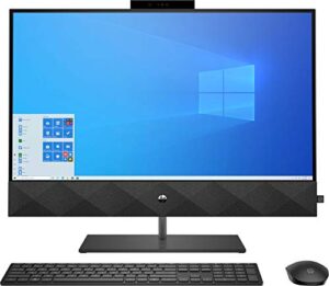 hp pavilion 27 touch desktop 2tb ssd 64gb ram win 10 pro (intel core i9-10900 processor w turbo boost to 5.20ghz, 64 gb ram, 2 tb ssd, 27-inch fhd touchscreen, win 10 pro) pc computer all-in-one black