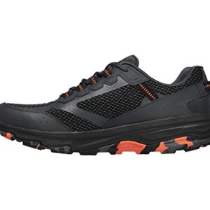 Skechers Men's GOrun Altitude-Trail Running Walking Hiking Shoe with Air Cooled Foam Sneaker, Charcoal/Orange/Black, 10.5