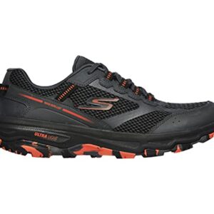 Skechers Men's GOrun Altitude-Trail Running Walking Hiking Shoe with Air Cooled Foam Sneaker, Charcoal/Orange/Black, 10.5