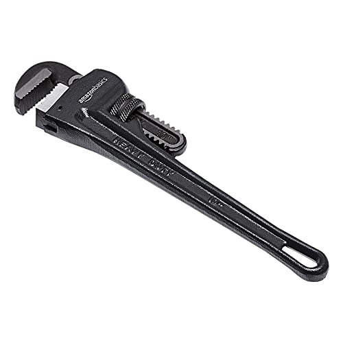 Amazon Basics Heavy-Duty Adjustable Straight Pipe Wrench, 10-inch