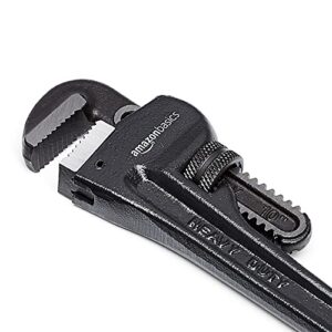 Amazon Basics Heavy-Duty Adjustable Straight Pipe Wrench, 10-inch