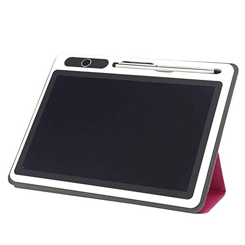 9-Inch Electronic Notepad LCD Tablet Drawing Pad Business Supplies Low Power Consumption for Daily Notes and Work Memos(Red (with Leather case))