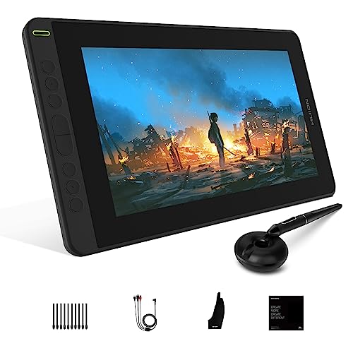 HUION Kamvas 12 Graphics Drawing Tablet with Screen Full-Laminated Battery-Free Stylus Tilt 8192 Levels Pressure 8 Express Keys, 11.6 inches Pen Display Support Android, Window, Mac, Linux, Black