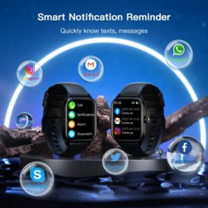 Smart Watch, Newest 1.85 "TFT HD Display Smart Watch with Receive & Dial, Smart Watch for Android iPhone with Pedometer, Fitness Tracker, Heart Rate, SMS Reminder, Android Smart Watch for Women Men