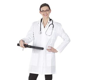 talvania lab coat women white long sleeve uniform lab coats cotton laboratory doctor nurse coat (x-large)