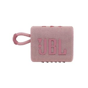 jbl go 3: portable speaker with bluetooth, built-in battery, waterproof and dustproof feature - pink