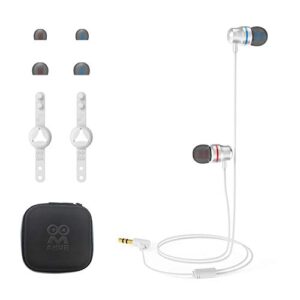 amvr noise isolating earbuds earphones custom made for meta quest 2 vr headset, with 3d 360 degree sound in-ear headphones and earphone silicone holders (white)