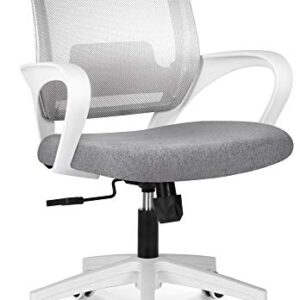 NEO CHAIR Office Chair Ergonomic Desk Chair Mesh Computer Chair Lumbar Support Modern Executive Adjustable Rolling Swivel Chair Comfortable Mid Black Task Home Office Chair (Grey)