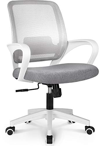 NEO CHAIR Office Chair Ergonomic Desk Chair Mesh Computer Chair Lumbar Support Modern Executive Adjustable Rolling Swivel Chair Comfortable Mid Black Task Home Office Chair (Grey)