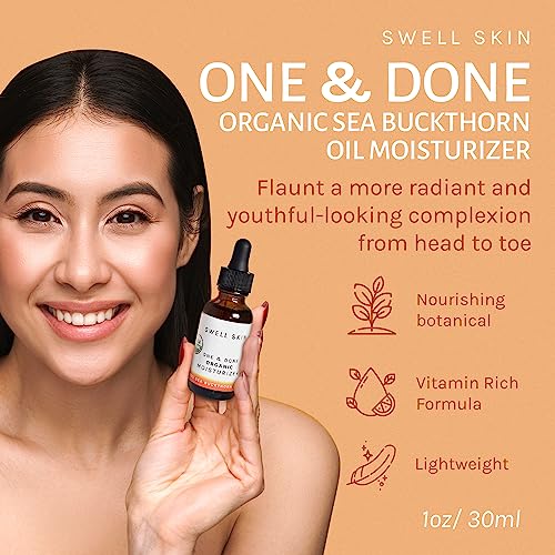 Swell Skin - Sea Buckthorn Oil for Skin Health, Facial Oil, Age-Defying Beauty Potion, Moisturizing Face Oil, Also Works on Bites & Burns, 30 ml