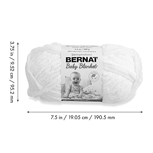 Bernat Baby Blanket Pink/Blue Ombre Yarn - 3 Pack of 100g/3.5oz - Polyester - 6 Super Bulky - 72 Yards - Knitting, Crocheting, Crafts & Amigurumi, Chunky Chenille Yarn