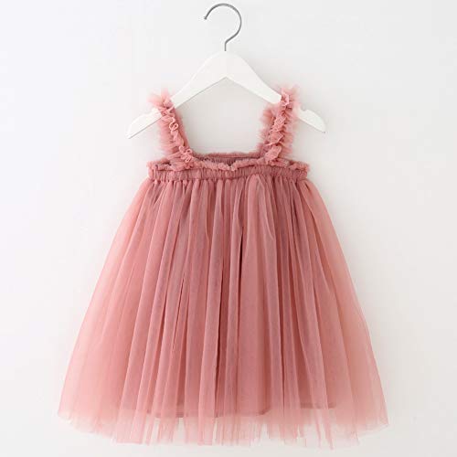 BGFKS Layered Tulle Tutu Dress for Toddler Girls,Baby Girl Rainbow Tutu Princess Skirt Set with Flower Headband.(Dusty Rose,3T)