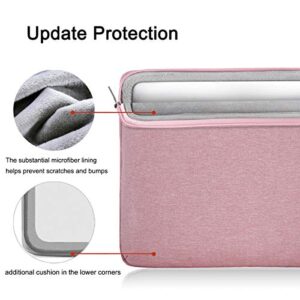 Voova Laptop Sleeve Case 15.6 Inch, 360° Protective Computer Carrying Bag Compatible with MacBook Pro 15 16 M1 Pro/Max,15-16 Inch Microsoft Hp Lenovo Dell Acer Asus Chromebook for Women Girls,Pink