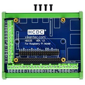 DIN Rail Mount Pinout Breakout Terminal Block Module for Raspberry Pi A+ 3A+ B+ 2B 3B 3B+ 4B Zero Zero-W